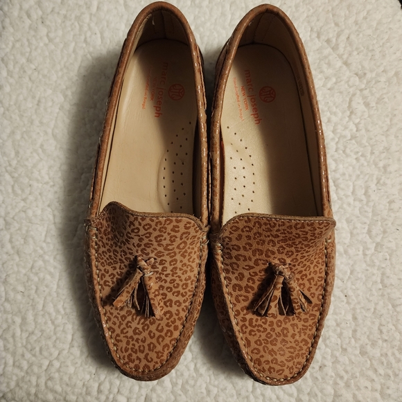 Marc Joseph | Shoes | Marc Joseph Leopard Print Leather Driving Loafers ...